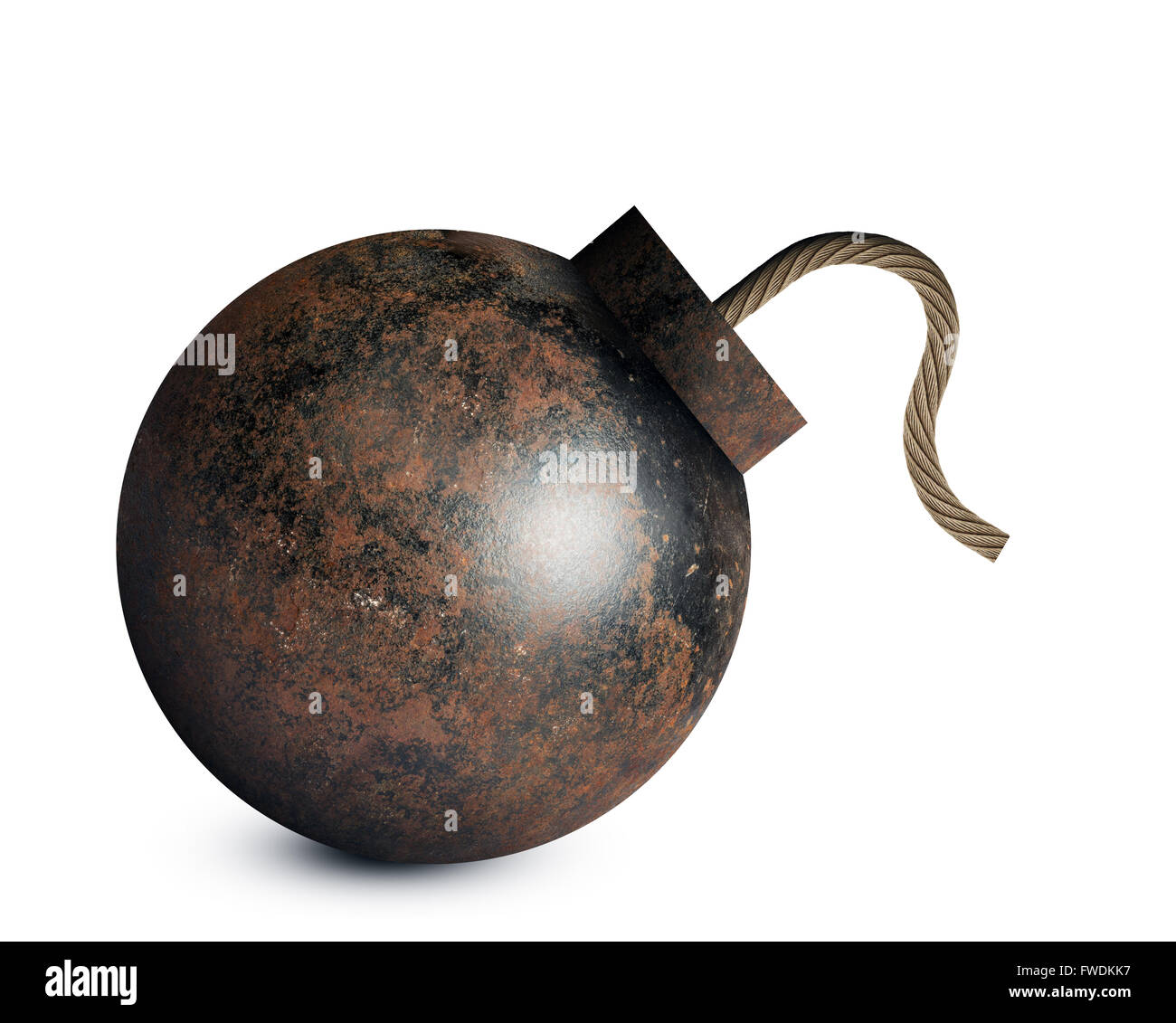 Cartoon style bomb ignited fuse Cut Out Stock Images & Pictures - Alamy