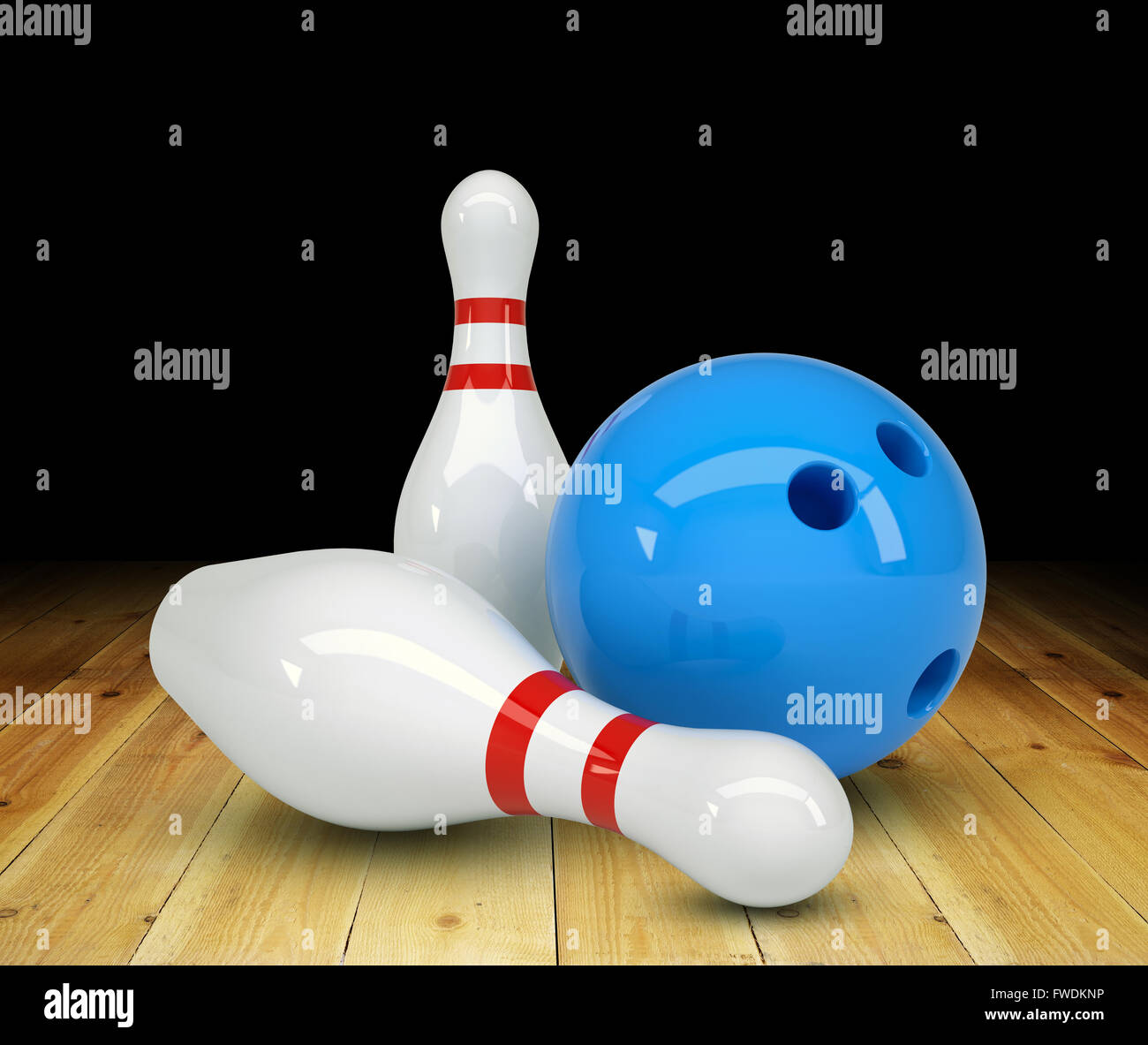Ball with two pins Stock Photo - Alamy