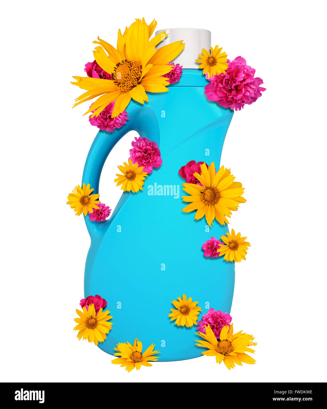 Blue plastic bottle Stock Photo - Alamy