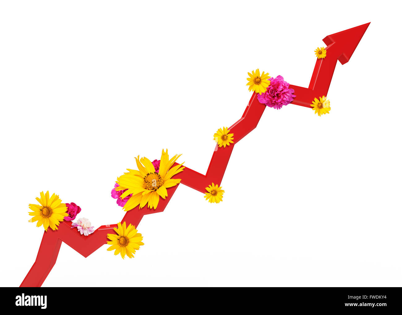 Graphical chart with flowers Stock Photo - Alamy