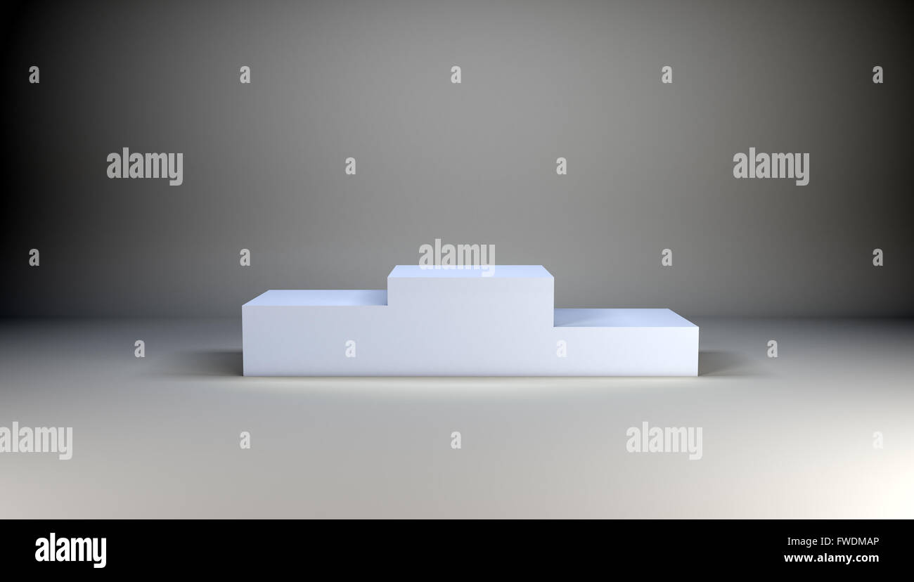 Winner podium on grey Stock Photo - Alamy