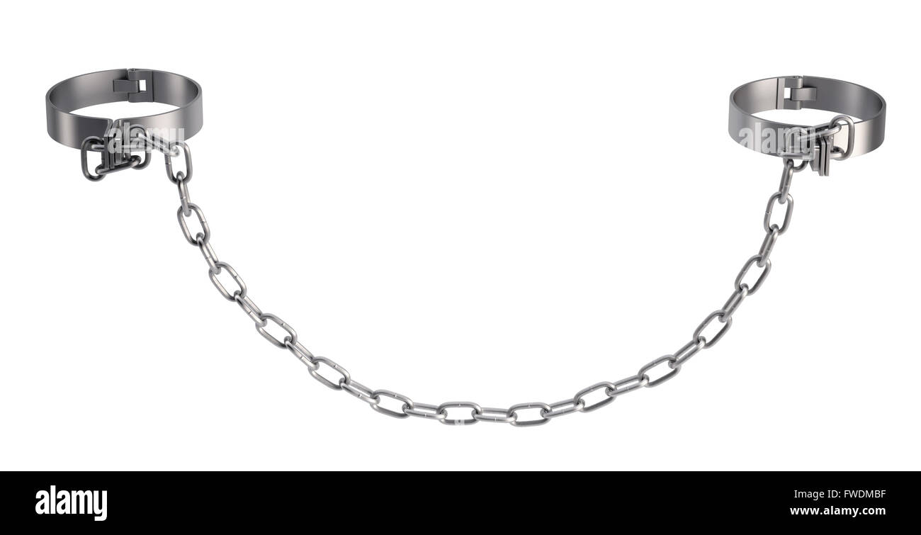 Cuffs with chain Stock Photo - Alamy