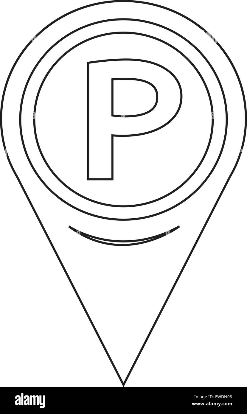 parking icon Map pointer Stock Vector Image & Art - Alamy