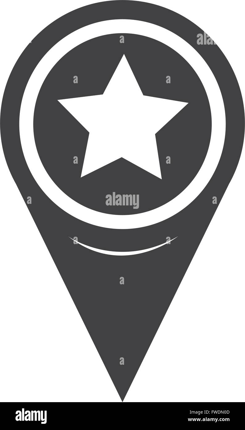 Map pointer star icon Stock Vector Image & Art - Alamy