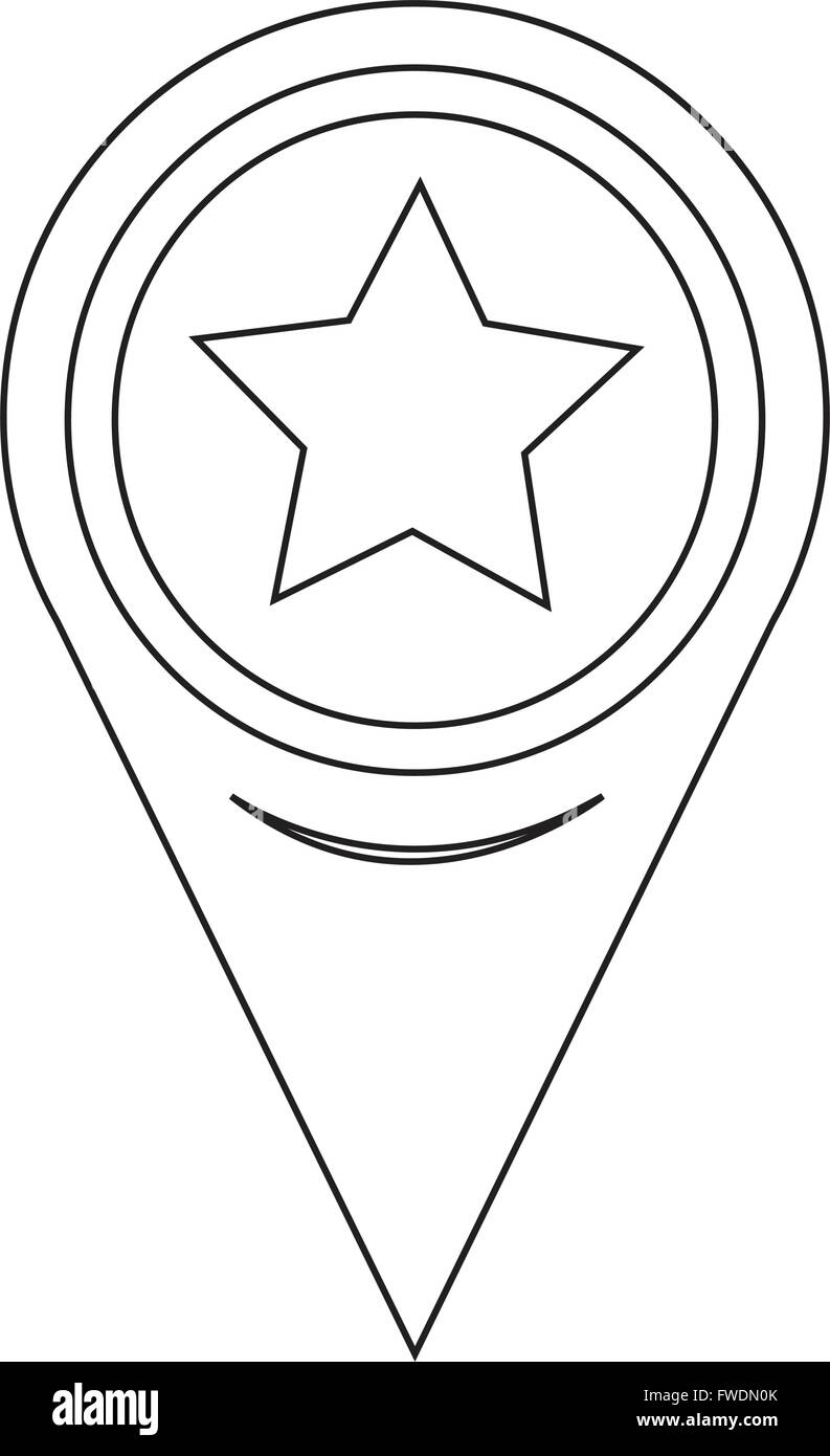 Map pointer star icon Stock Vector Image & Art - Alamy