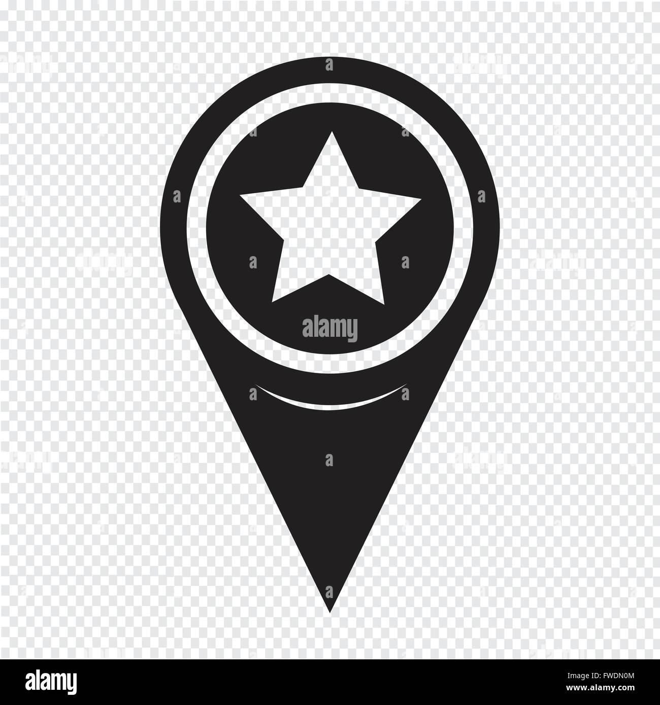 Map pointer star icon Stock Vector Image & Art - Alamy