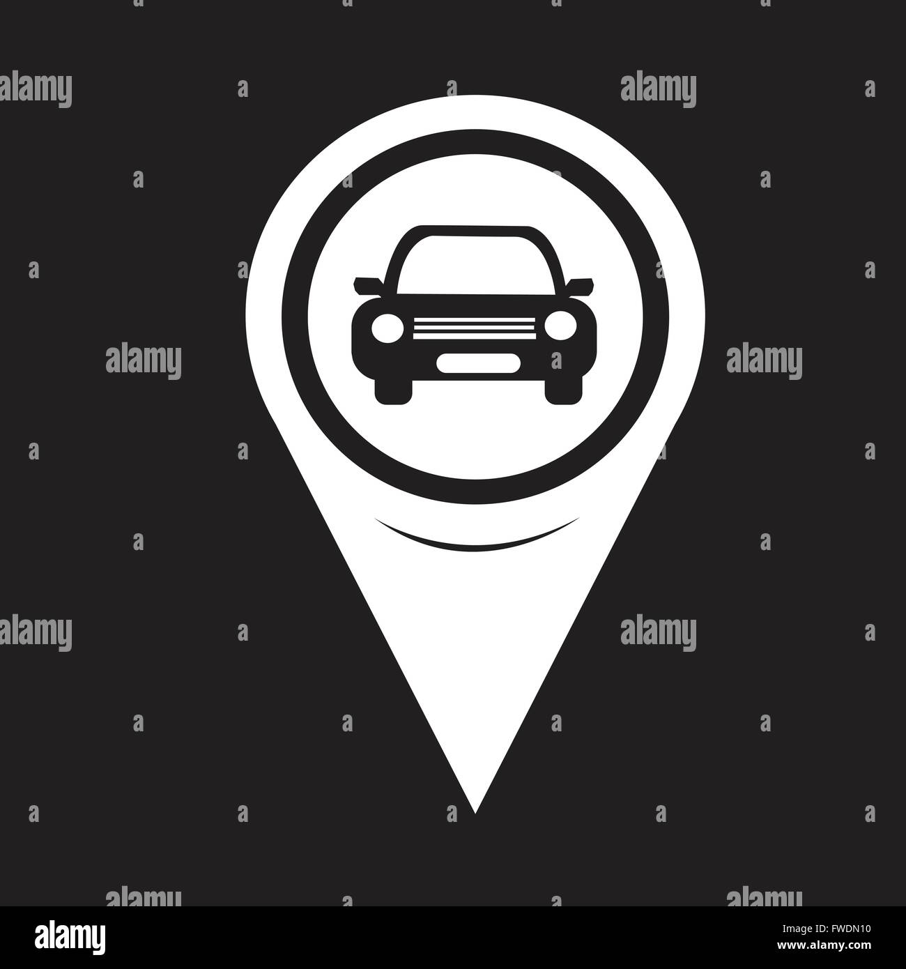 Map Pointer Car Icon Stock Vector Image & Art - Alamy