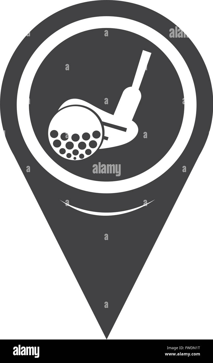 Map Pointer Golf Icon Stock Vector Image & Art - Alamy
