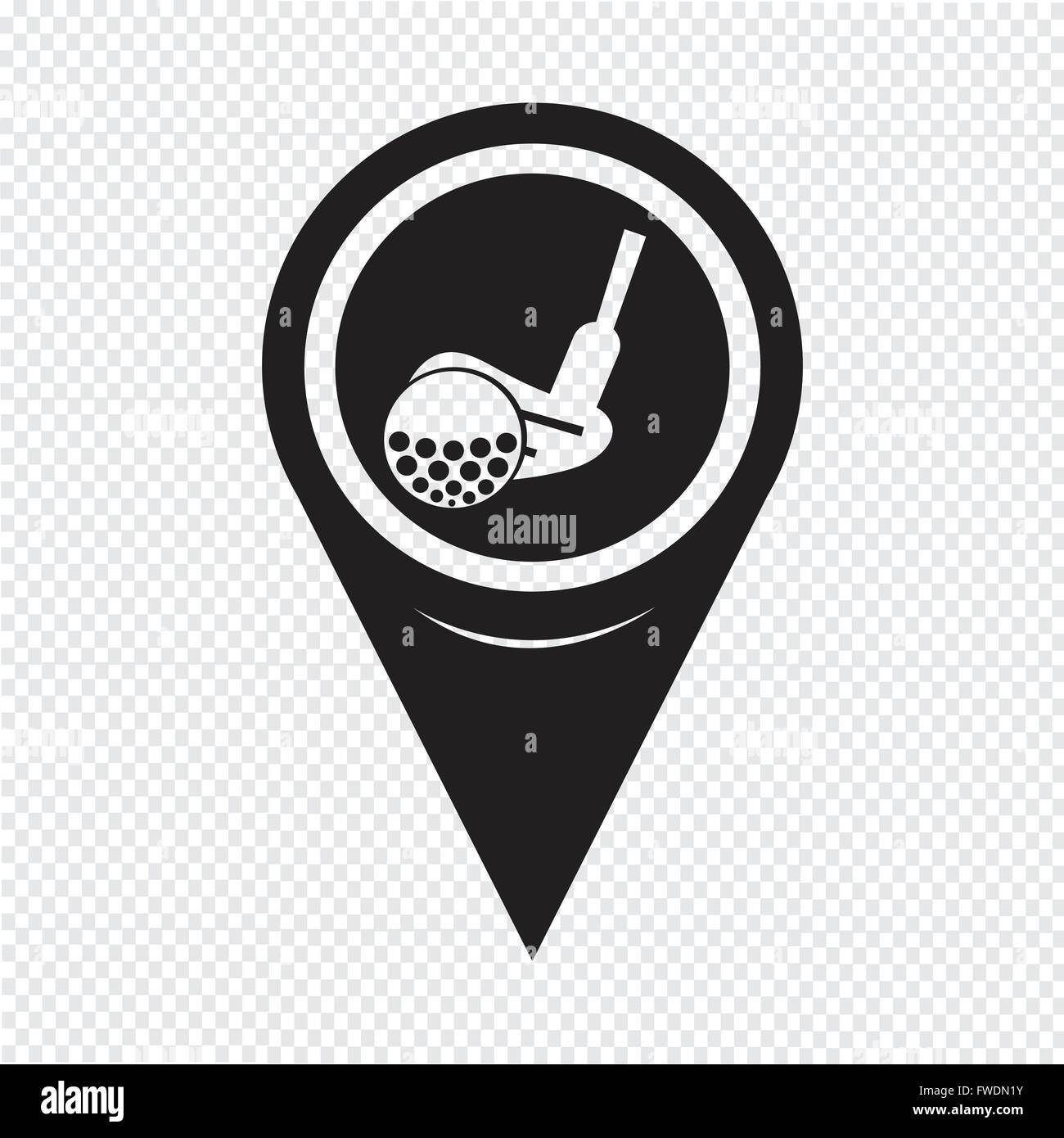 Map Pointer Golf Icon Stock Vector Image & Art - Alamy