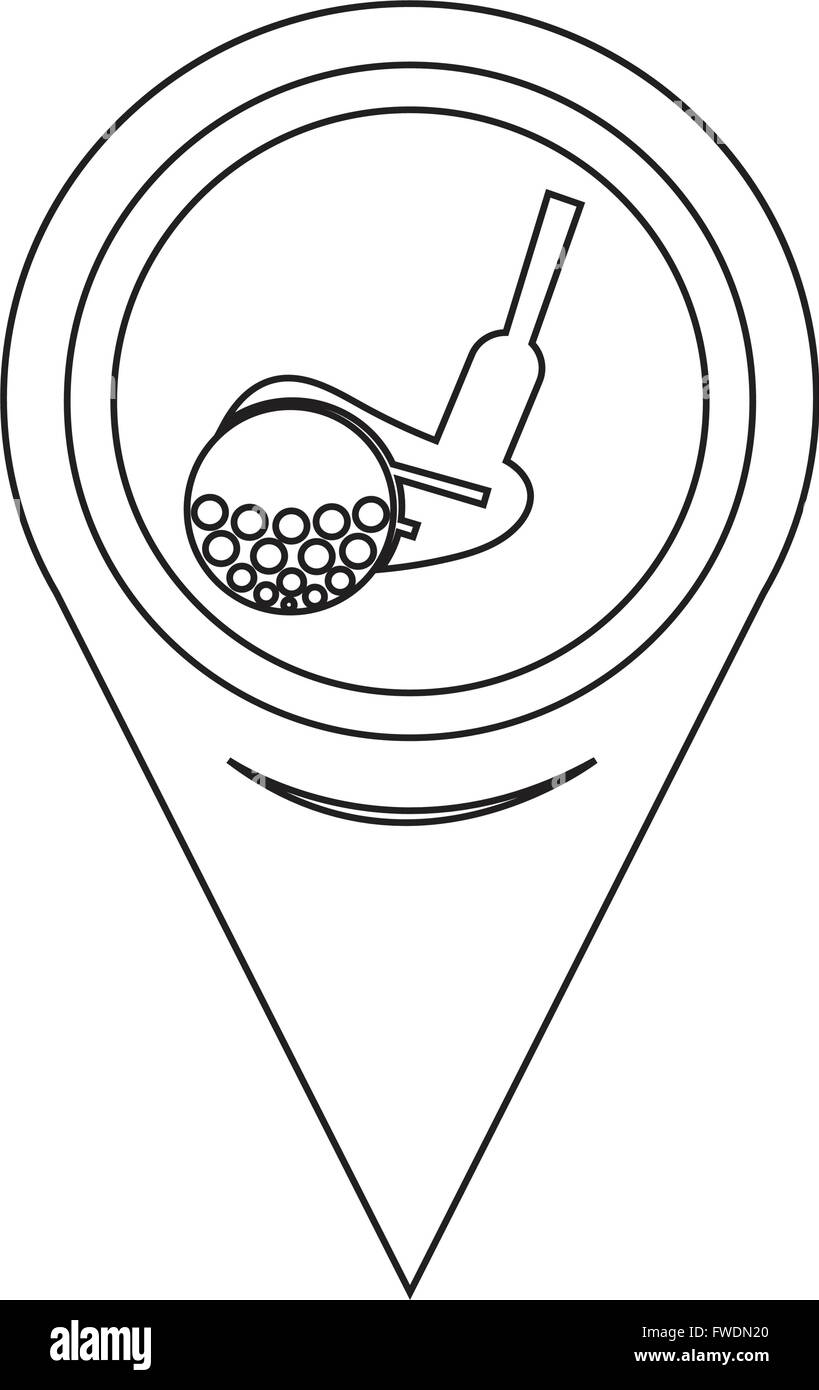 Map Pointer Golf Icon Stock Vector Image & Art - Alamy