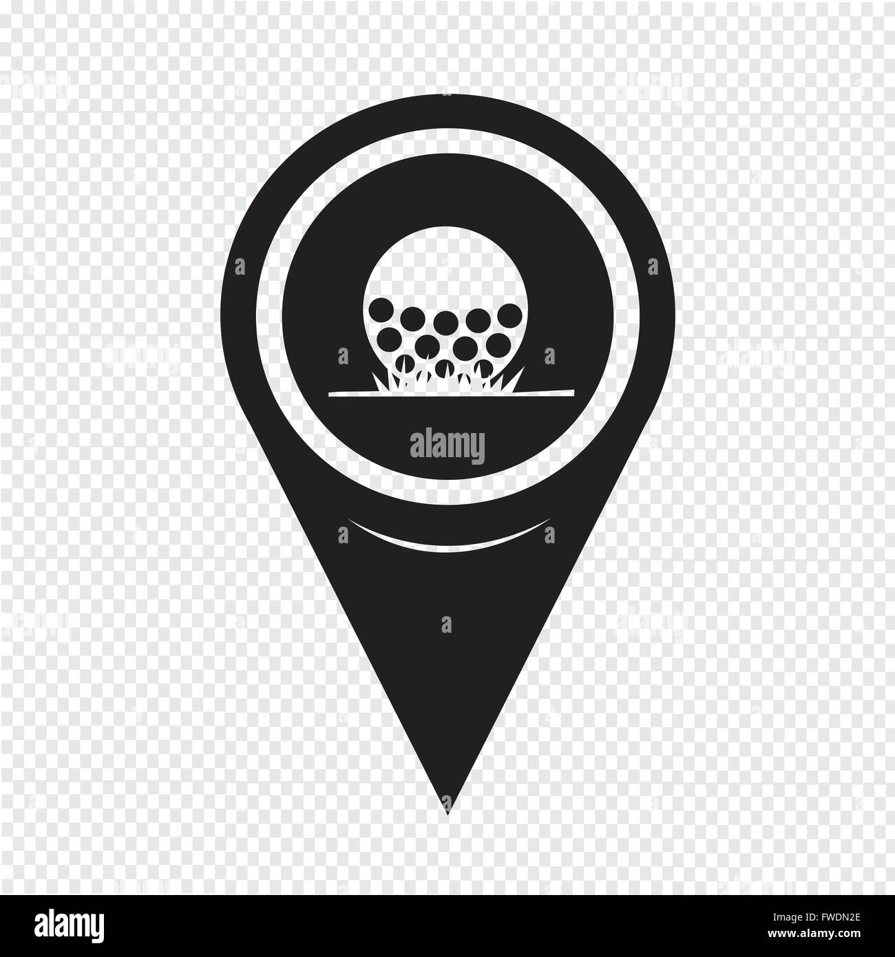 Map Pointer Golf Icon Stock Vector Image & Art - Alamy