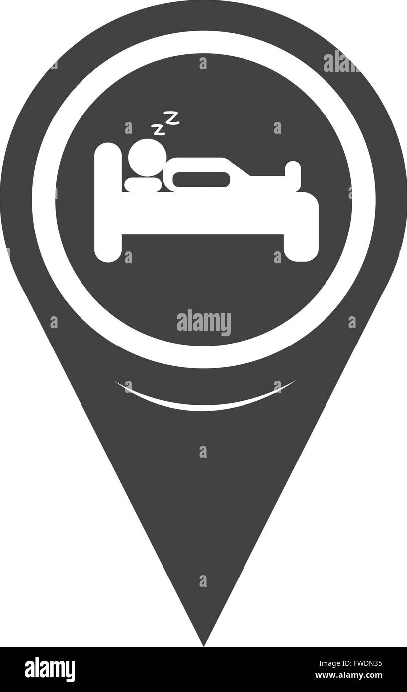 Map Pointer sleep Hotel icon Stock Vector Image & Art - Alamy