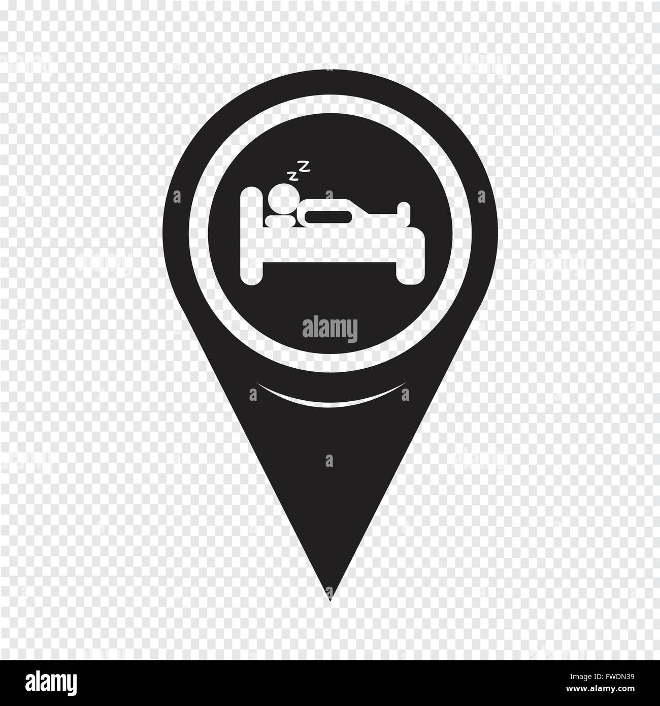 Map Pointer sleep Hotel icon Stock Vector Image & Art - Alamy