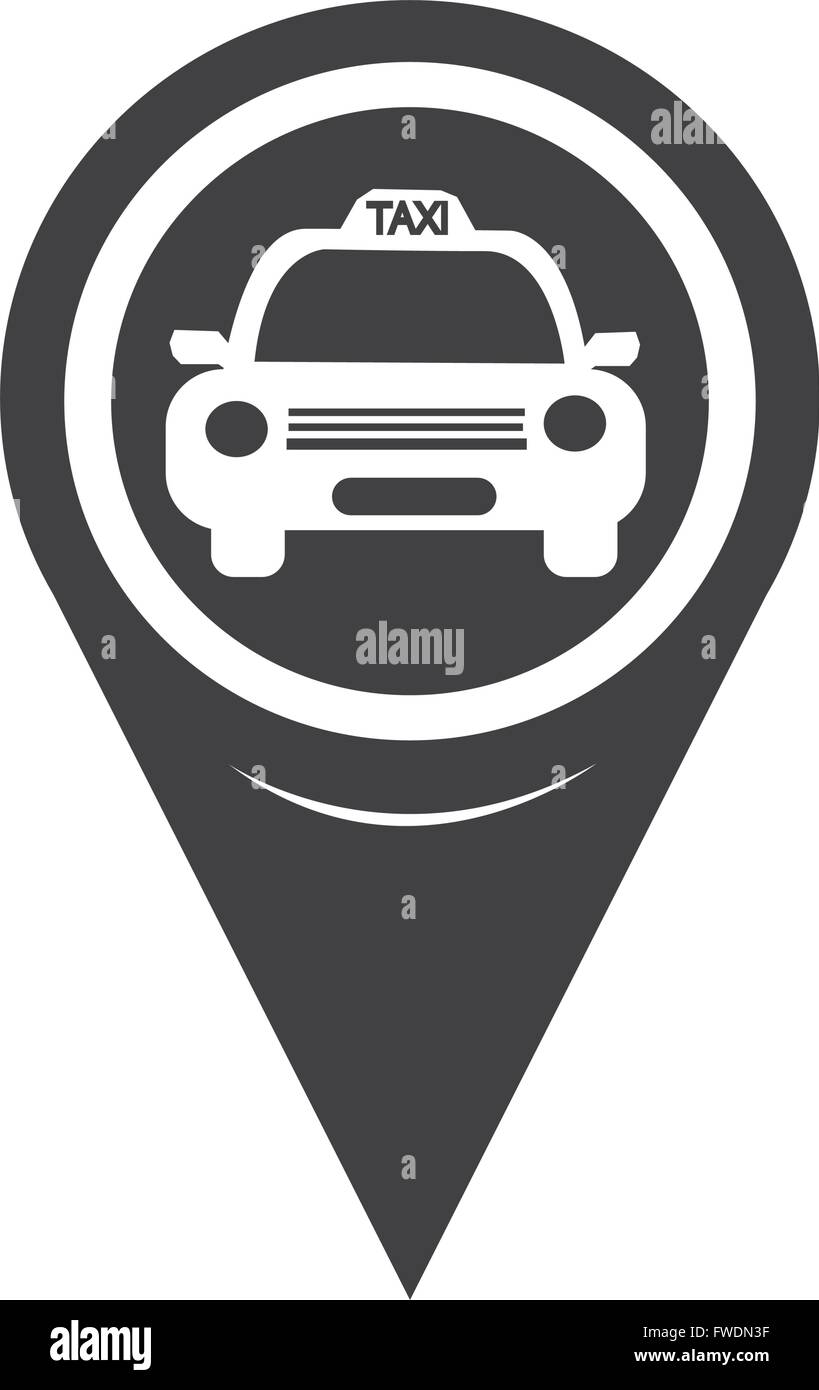 Map Pointer Taxi Icon Stock Vector Image & Art - Alamy