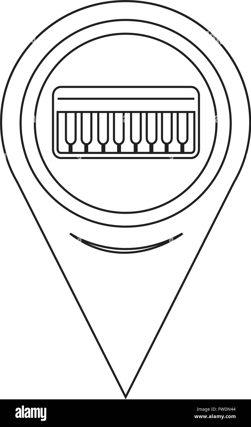 Map Pointer music Icon Stock Vector Image & Art - Alamy