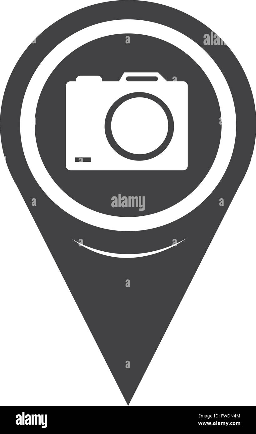 Map Pointer Camera Icon Stock Vector Image & Art - Alamy