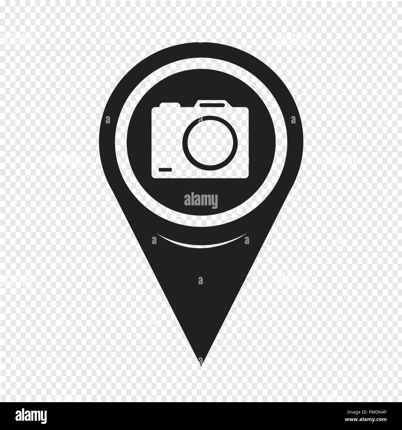 Map Pointer Camera Icon Stock Vector Image & Art - Alamy