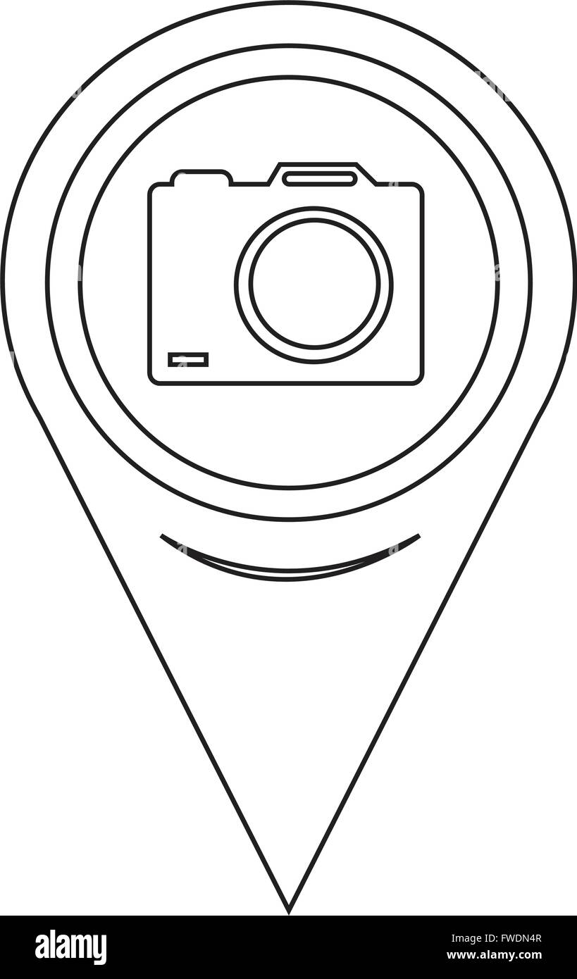 Map Pointer Camera Icon Stock Vector Image & Art - Alamy