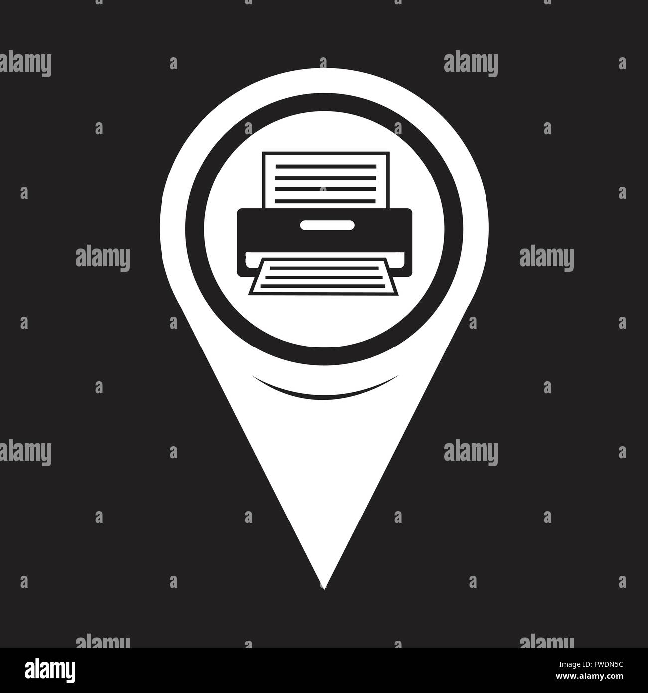 Map Pointer Printer Icon Stock Vector Image & Art - Alamy
