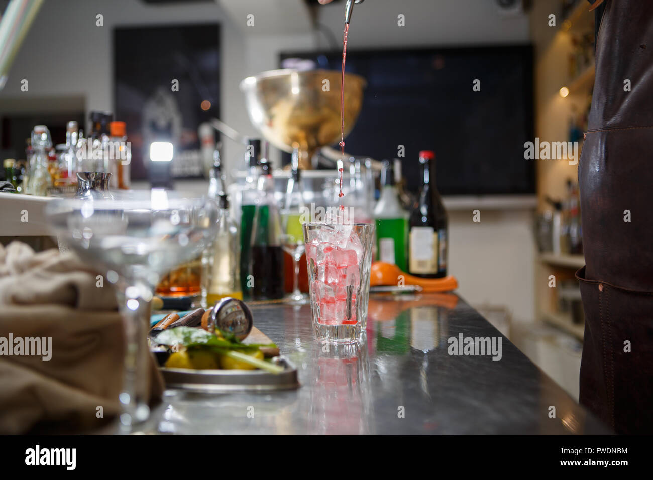 Man behind bar counter hi-res stock photography and images - Alamy