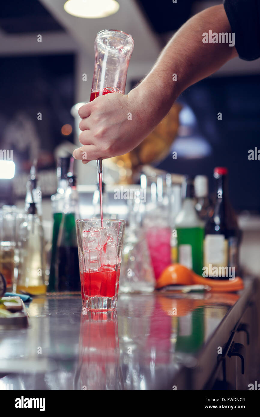 Bartender behind bar counter hi-res stock photography and images - Alamy