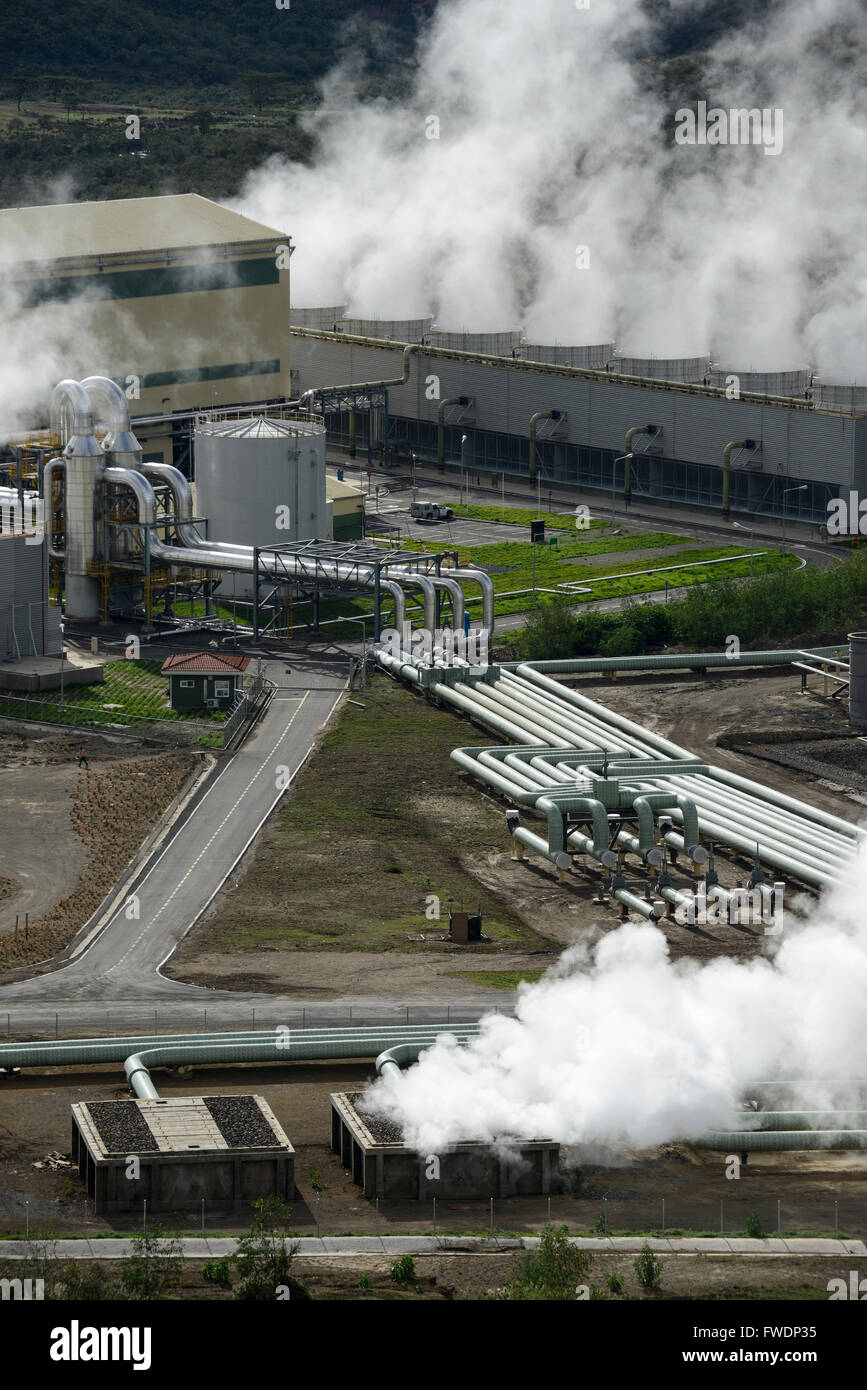 KENYA Naivasha, 140 MW geothermal power plant Olkaria IV of KenGen the ...