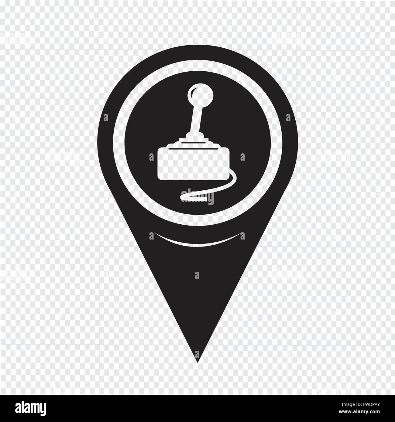 Map Pointer Game Controller Icon Stock Vector Image & Art - Alamy