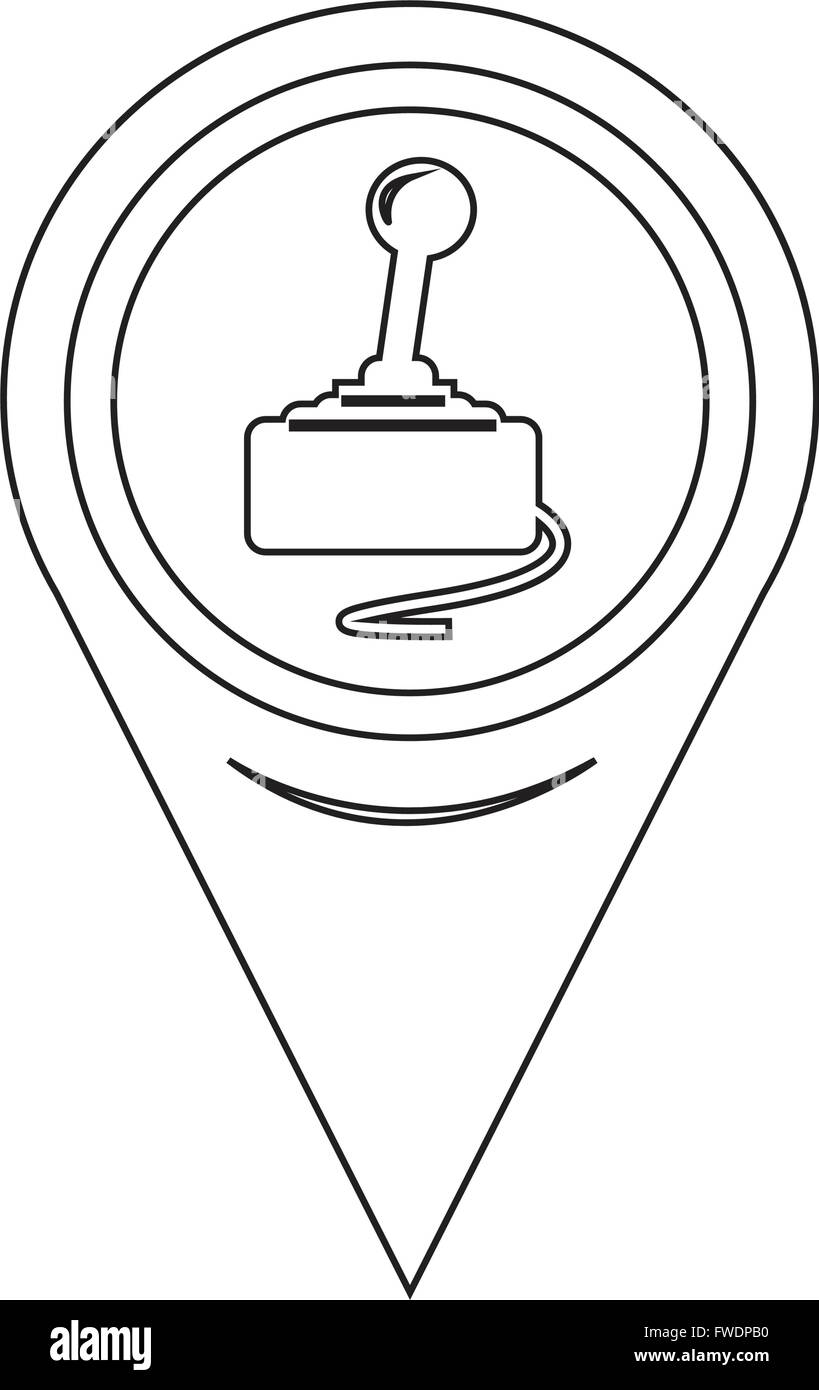 Map Pointer Game Controller Icon Stock Vector Image & Art - Alamy