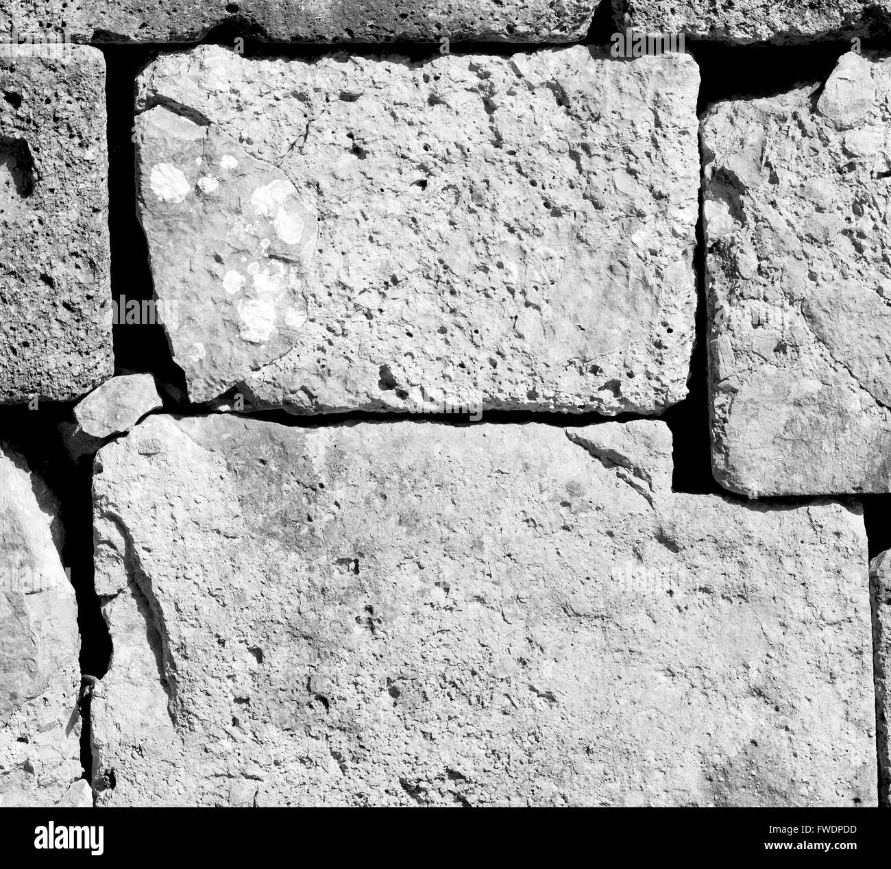 in greece abstract texture of a ancien wall and ruined brick Stock ...