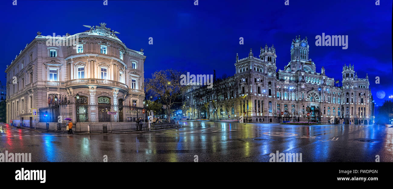 Overview of Cibeles Square, Madrid, Spain Stock Photo - Alamy