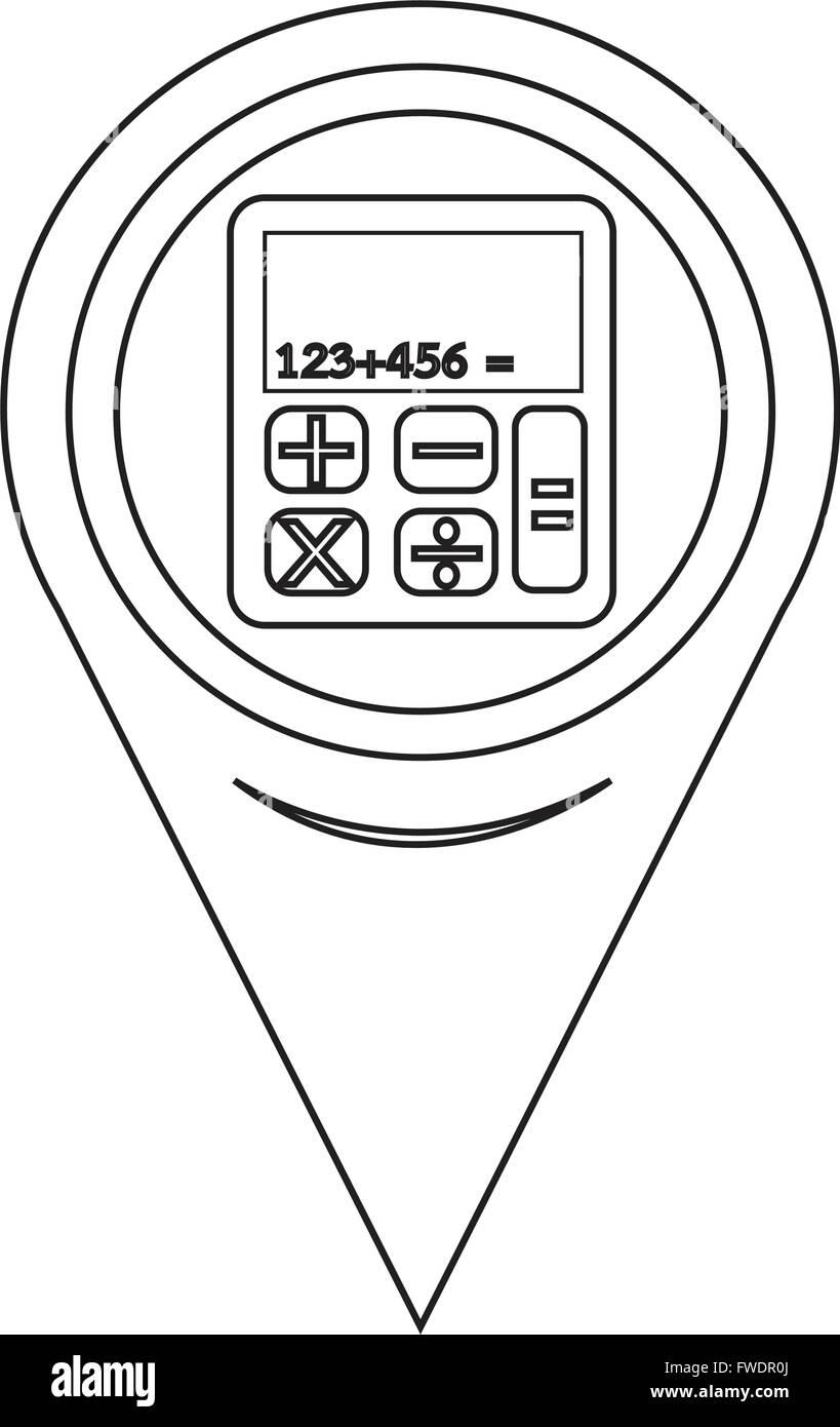 Map Pointer Calculator Icon Stock Vector Image & Art - Alamy