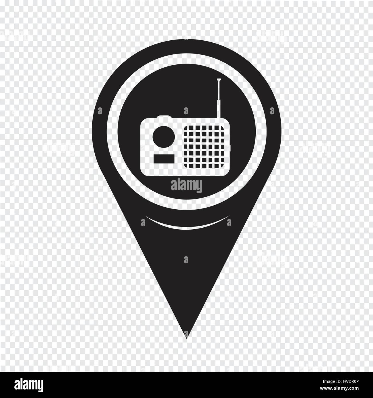 Map Pointer Radio Icon Stock Vector Image & Art - Alamy