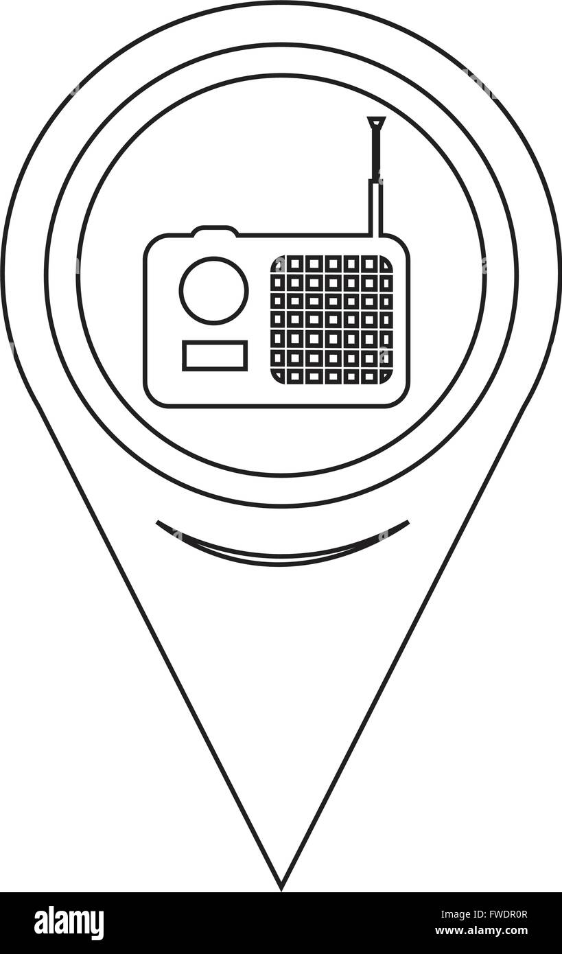 Map Pointer Radio Icon Stock Vector Image & Art - Alamy
