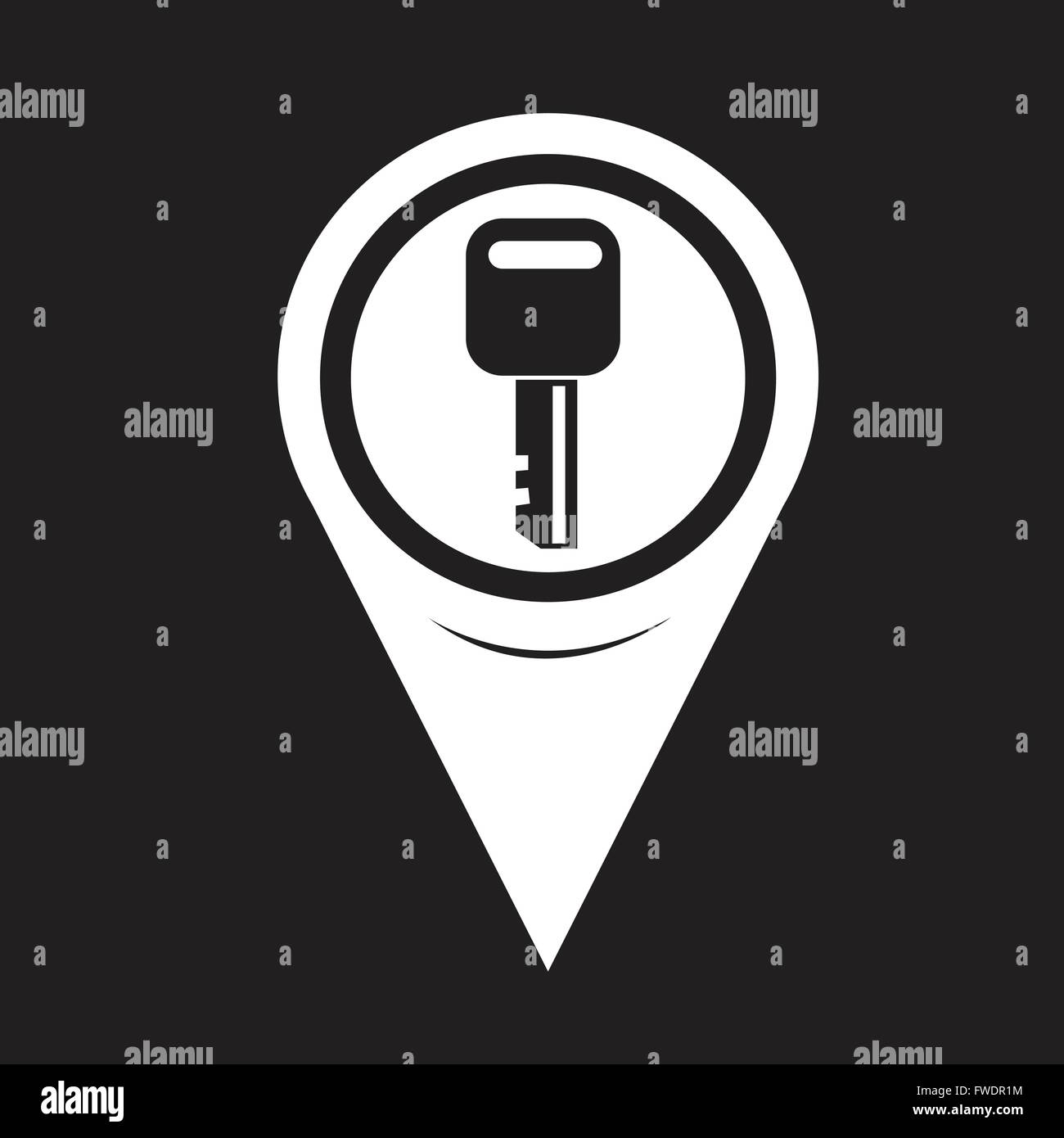 Map Pointer Key Icon Stock Vector Image & Art - Alamy