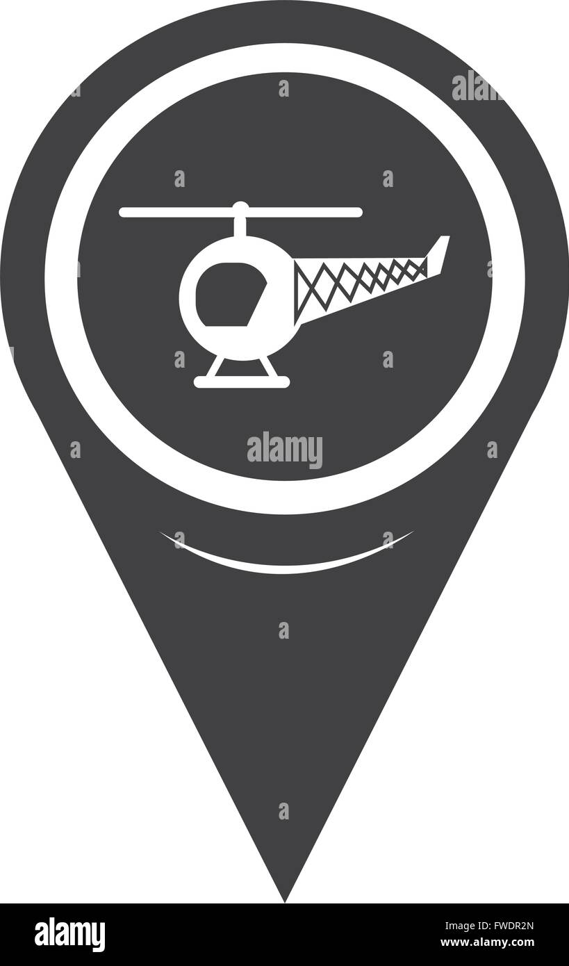 Map Pointer Helicopter Icon Stock Vector Image & Art - Alamy