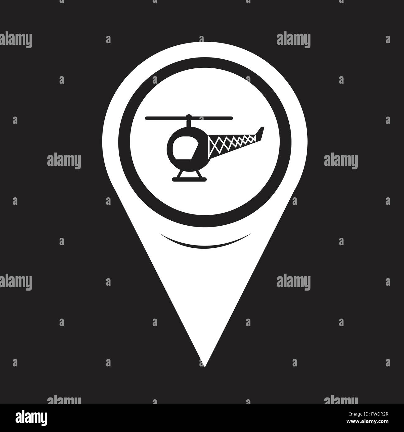 Map Pointer Helicopter Icon Stock Vector Image & Art - Alamy
