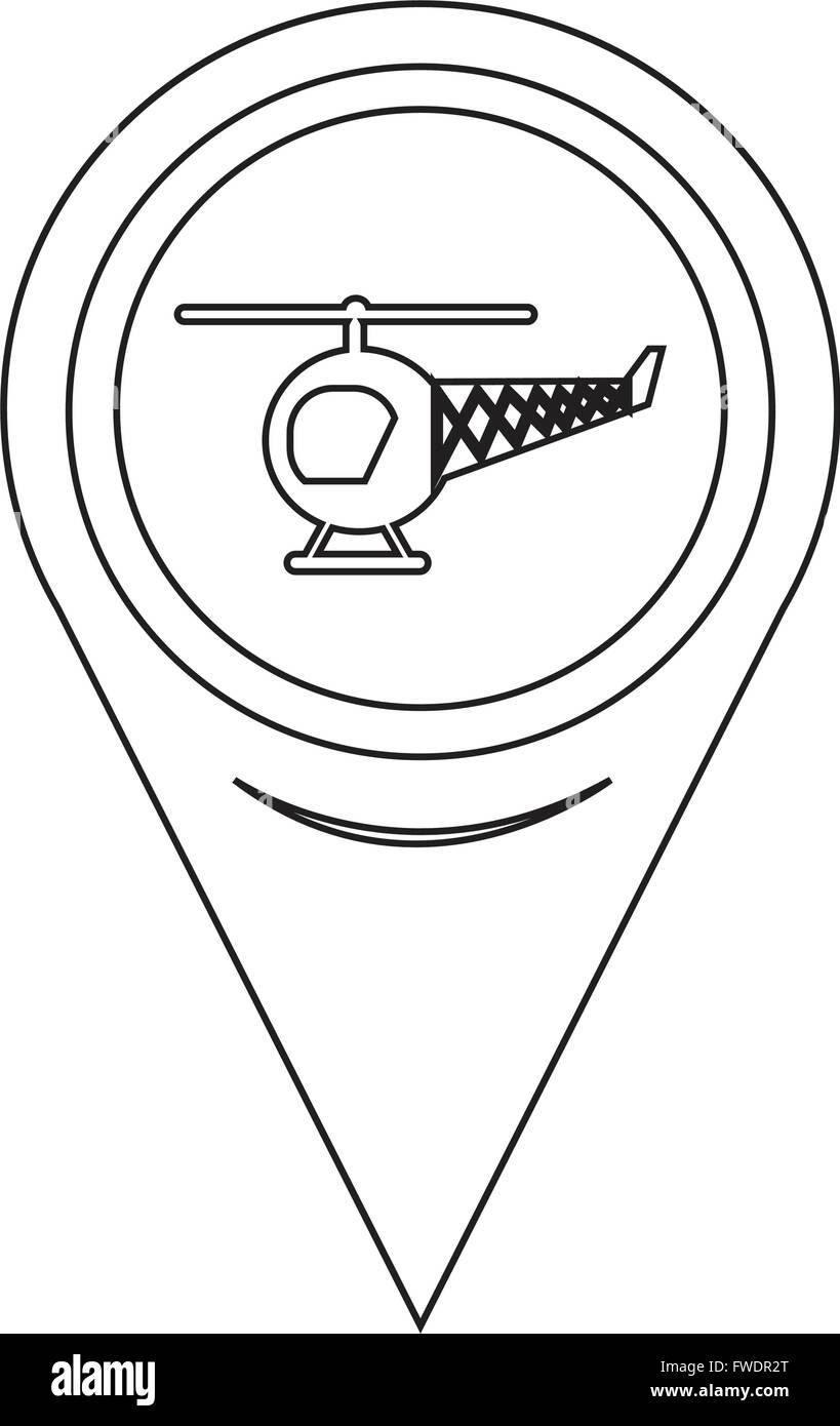 Map Pointer Helicopter Icon Stock Vector Image & Art - Alamy