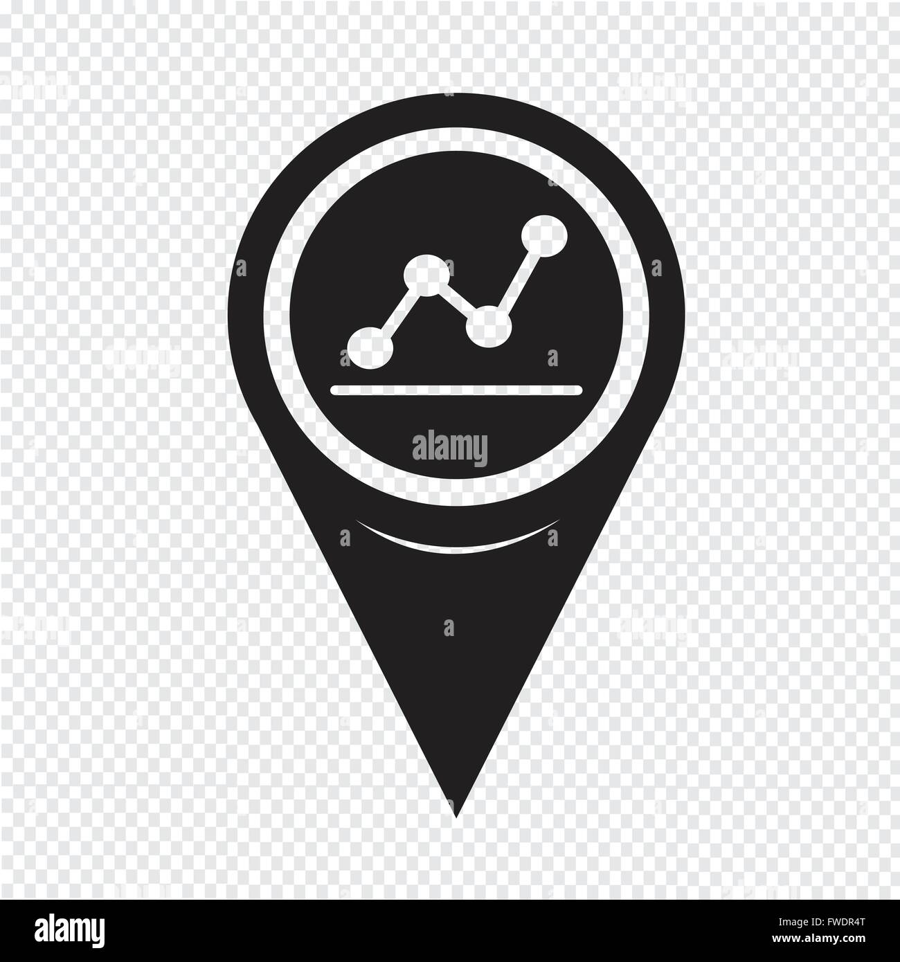 Map Pointer Graph Icon Stock Vector Image & Art - Alamy