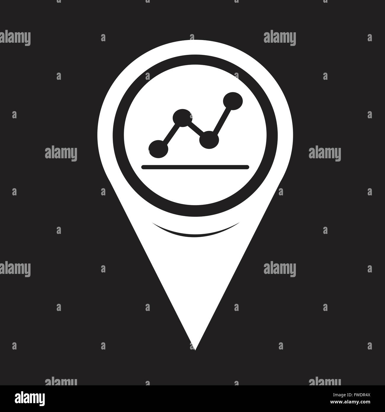 Map Pointer Graph Icon Stock Vector Image & Art - Alamy