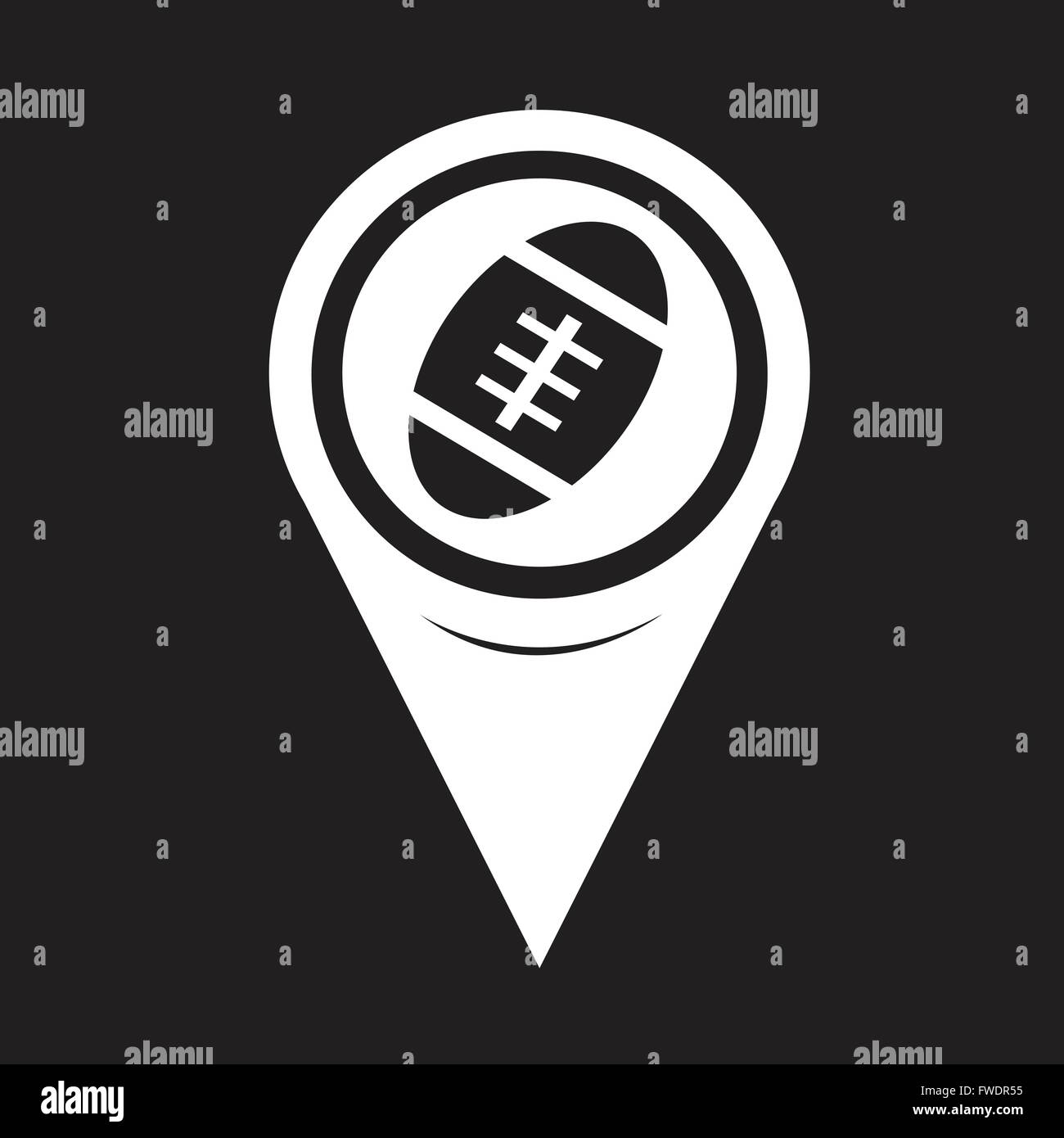 Map Pointer American Football Icon Stock Vector Image & Art - Alamy