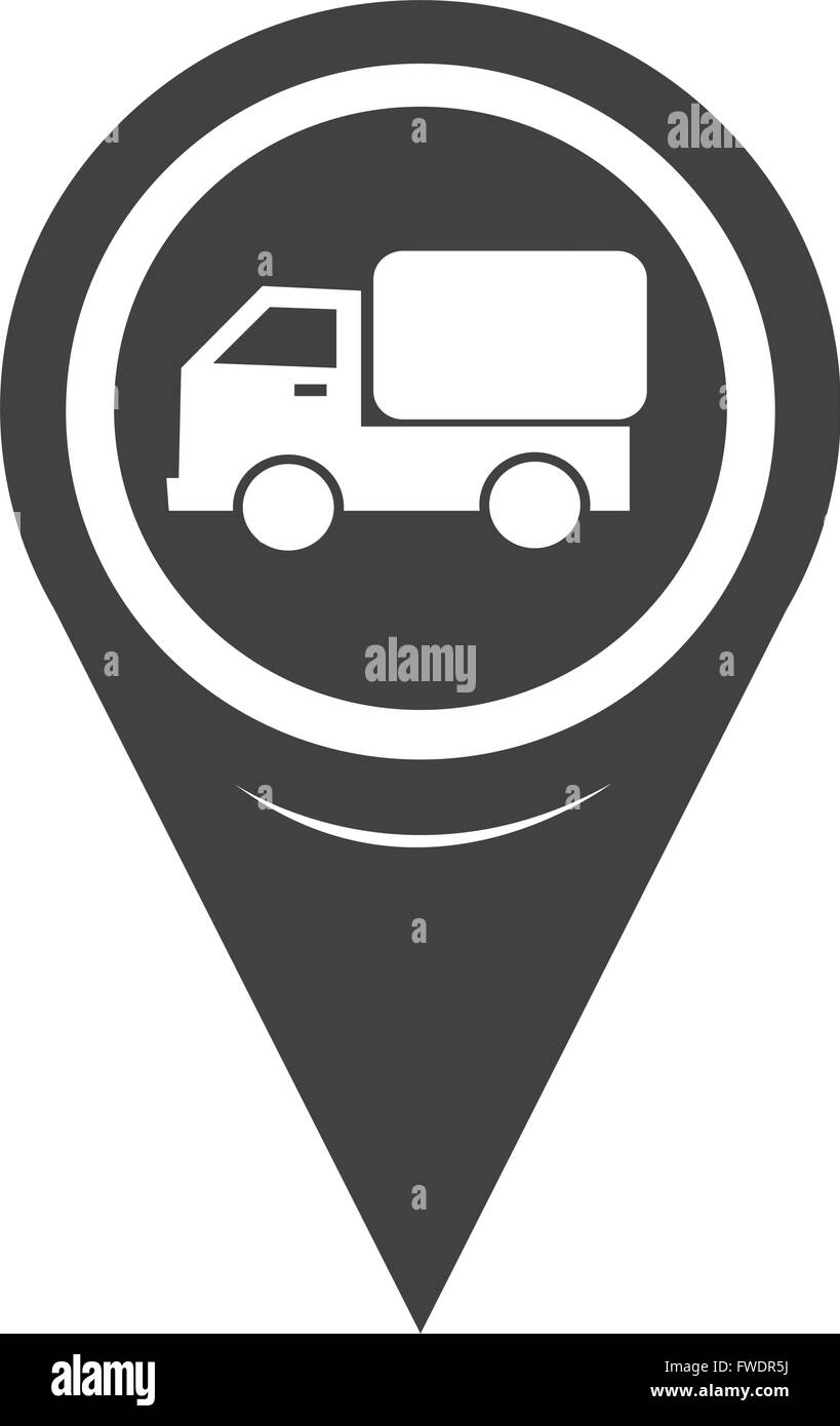 Map Pointer Car Truck Icon Stock Vector Image & Art - Alamy