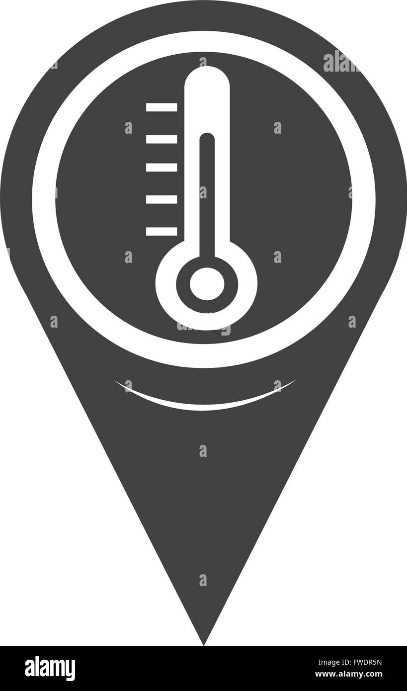 Map Pointer Thermometer Icon Stock Vector Image & Art - Alamy