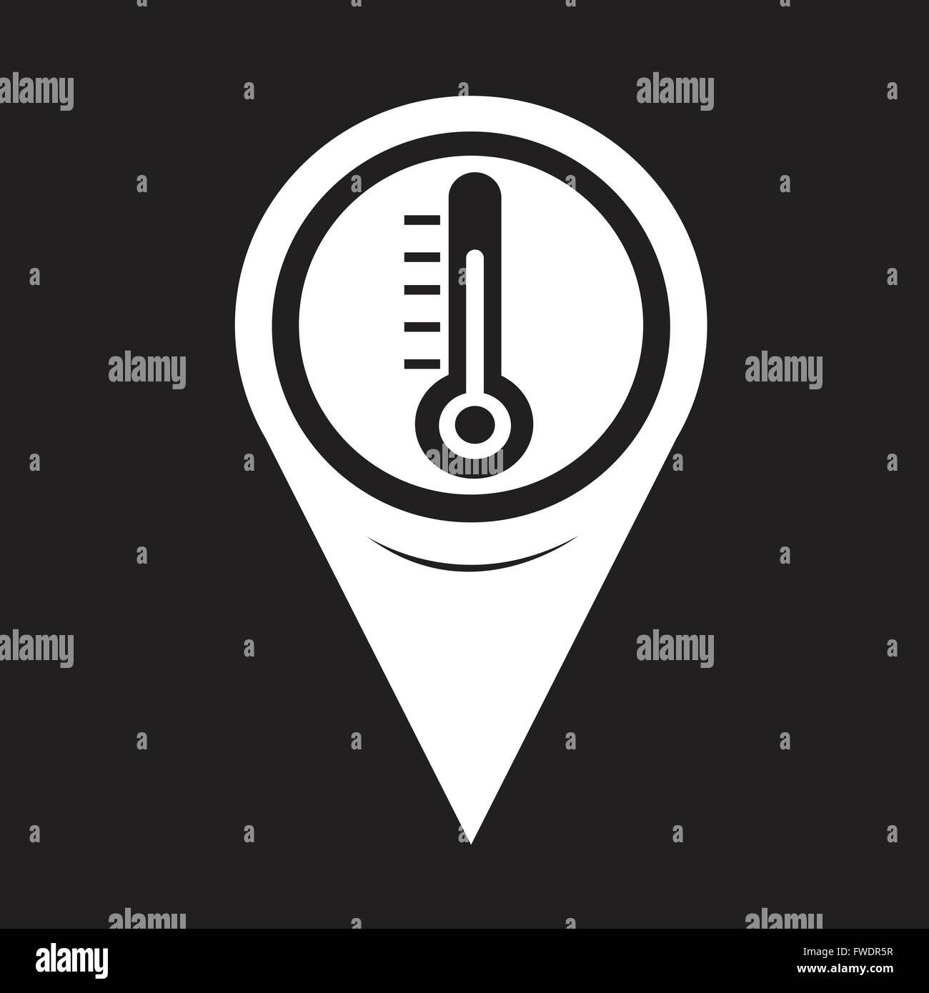 Map Pointer Thermometer Icon Stock Vector Image & Art - Alamy