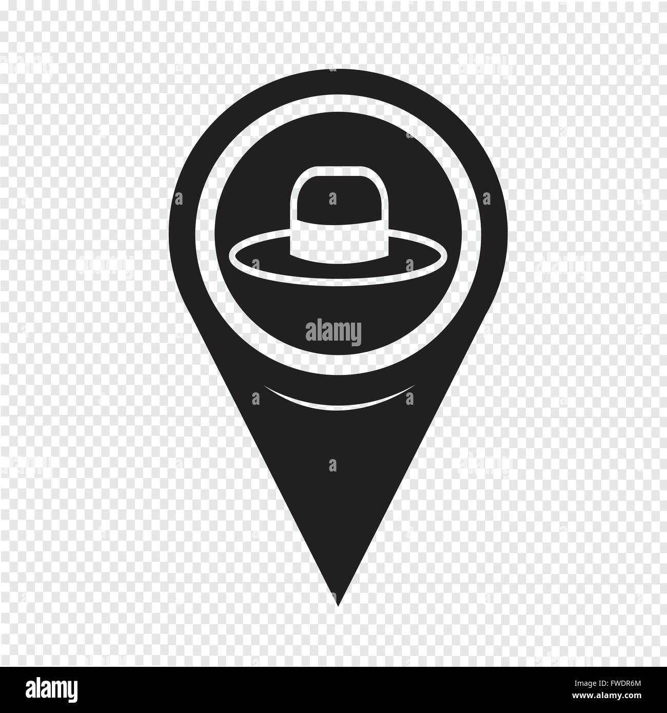 Map Pointer Hat Icon Stock Vector Image & Art - Alamy