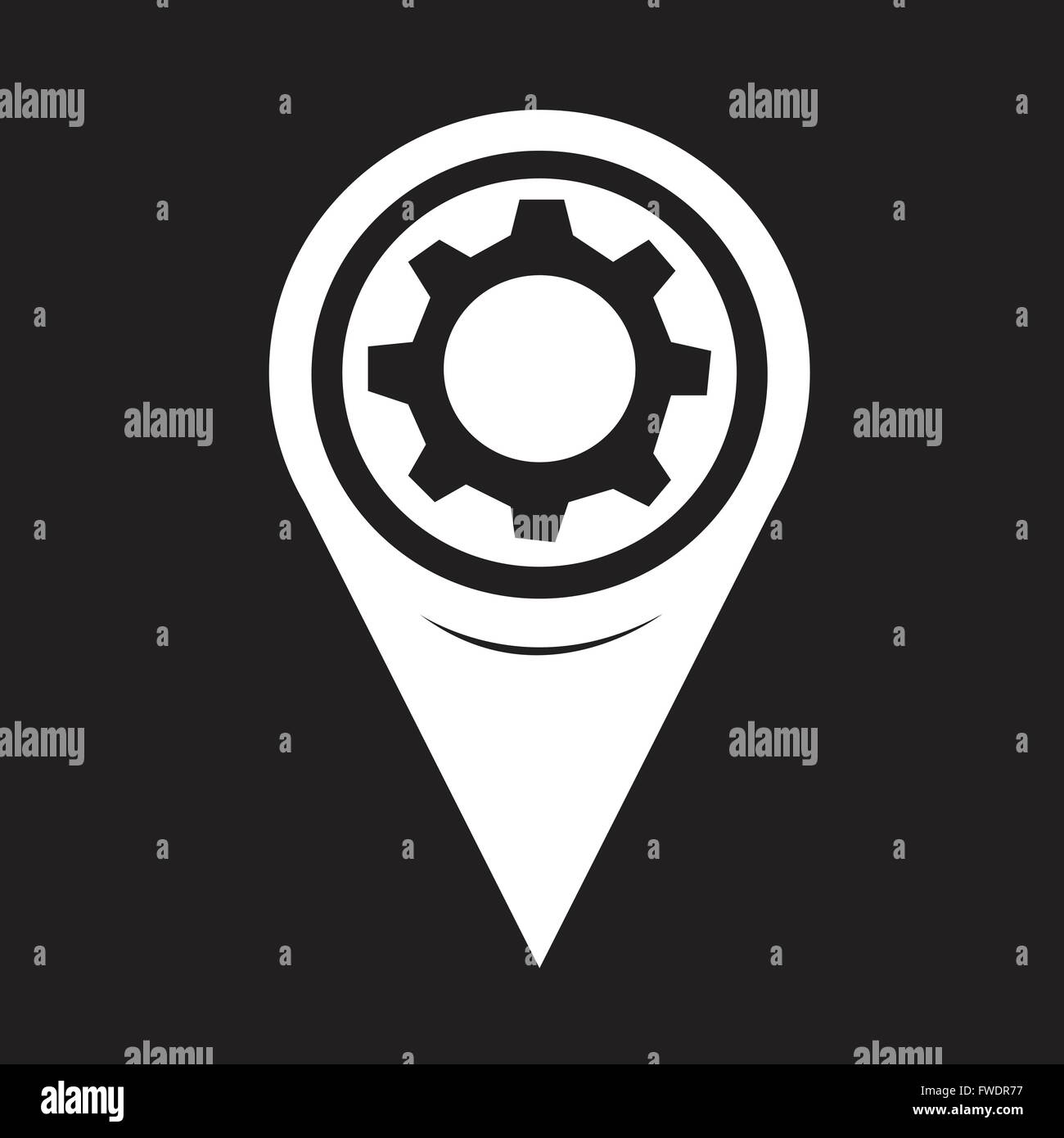 Map Pointer Gear Icon Stock Vector Image & Art - Alamy