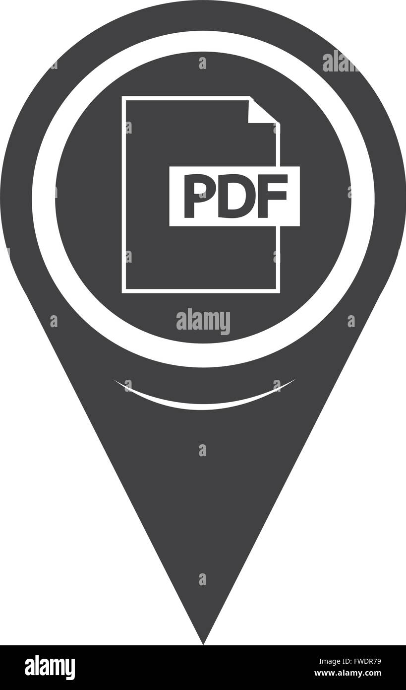 Map Pointer PDF Icon Stock Vector Image & Art - Alamy