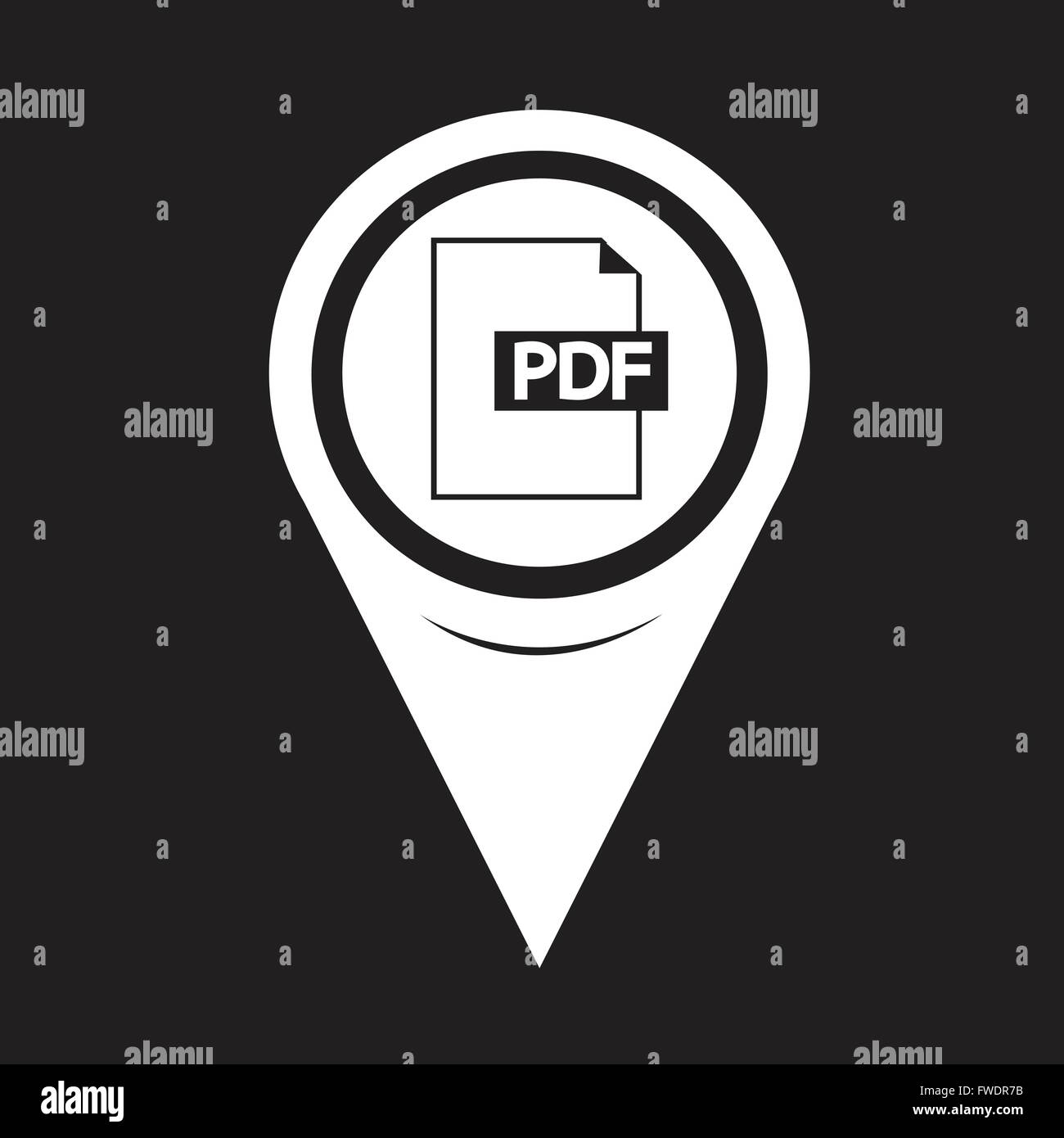 Map Pointer PDF Icon Stock Vector Image & Art - Alamy