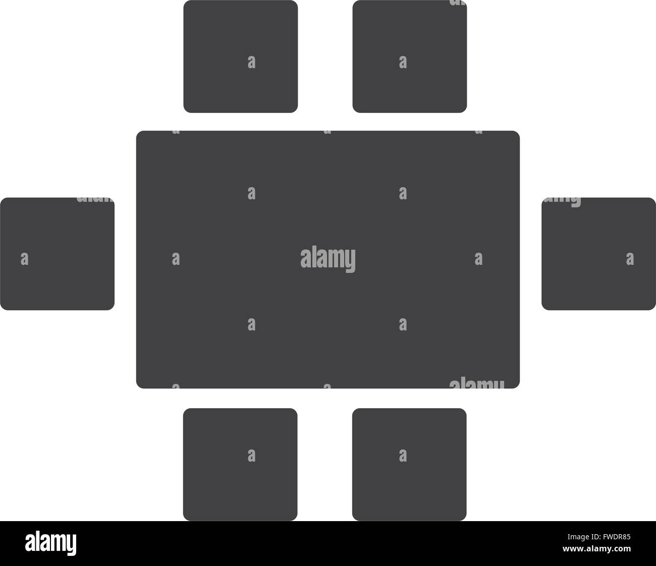 Top View Dinning Furniture Icon Stock Vector Image & Art - Alamy