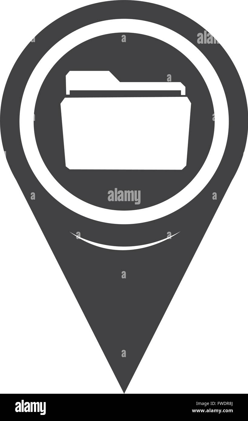 Map Pointer Folder Icon Stock Vector Image & Art - Alamy