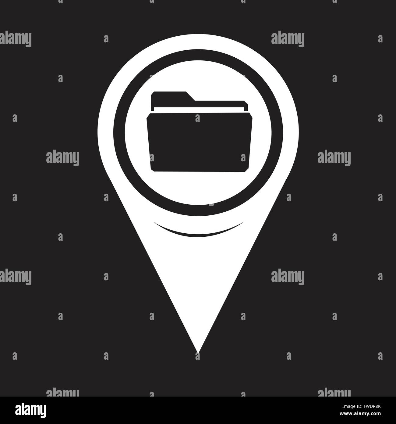 Map Pointer Folder Icon Stock Vector Image & Art - Alamy